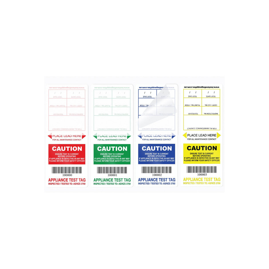 Test Tag Colour Guides – Test and Tag Supplies